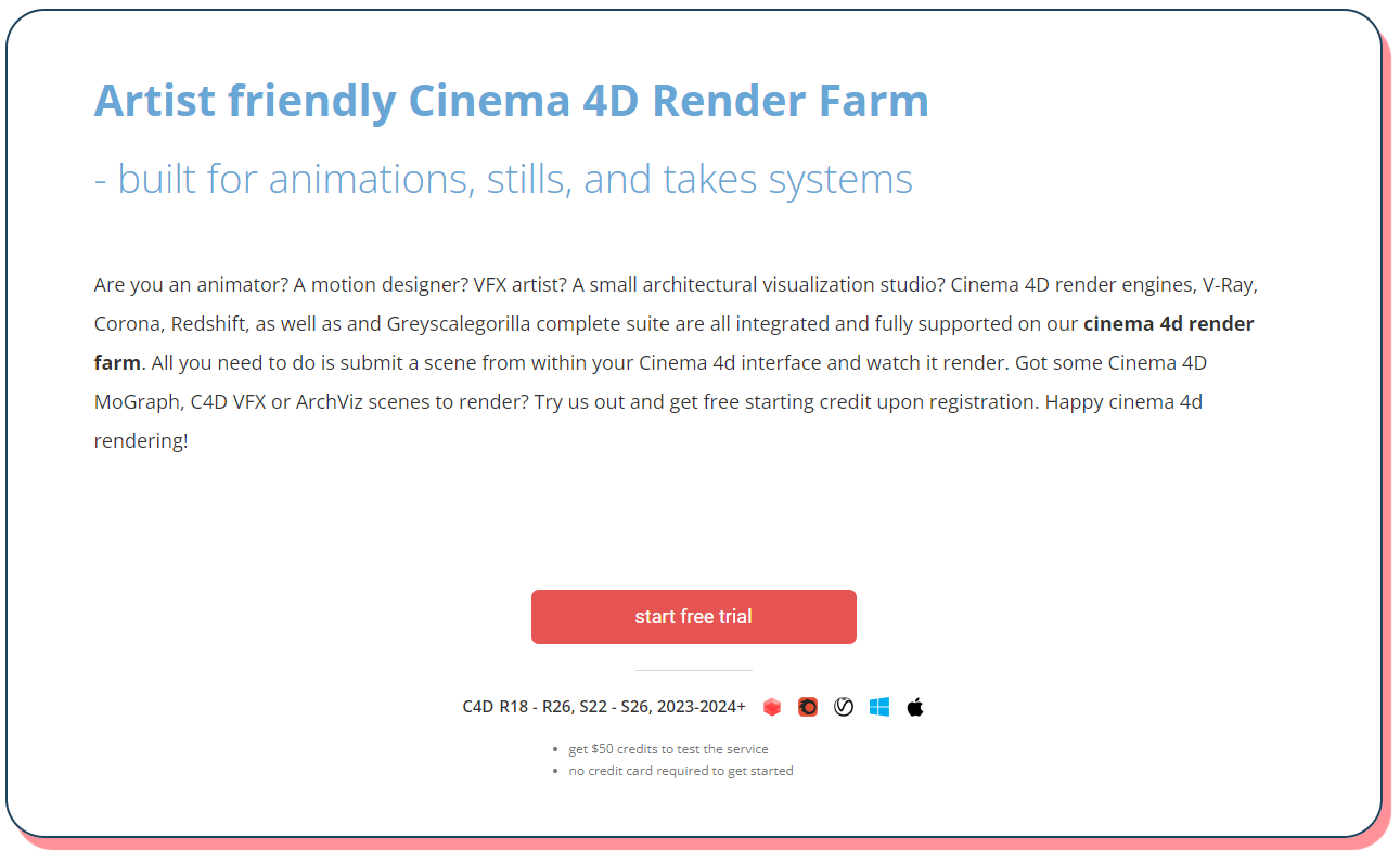 Top 5 Best C4D Vray Render Farm - VFXRendering