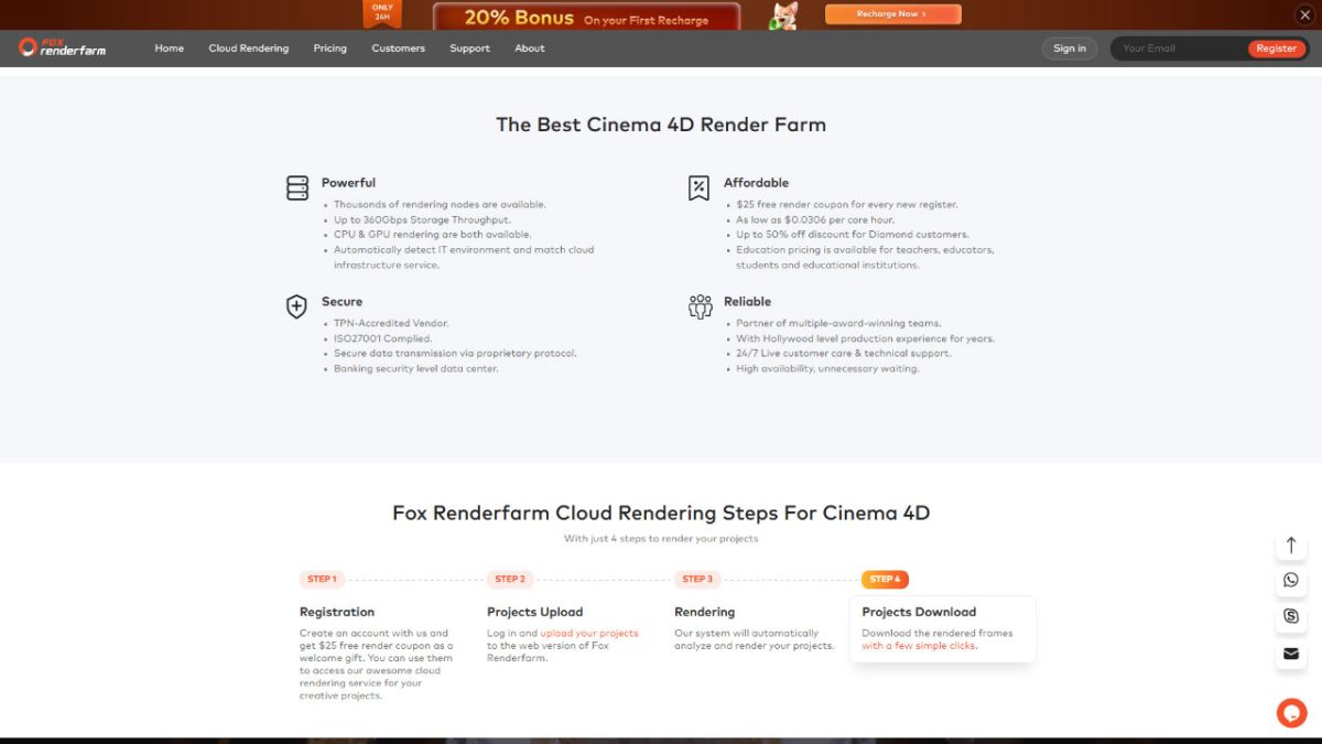 Top C4D Redshift Render Farm for your projects - VFXRendering